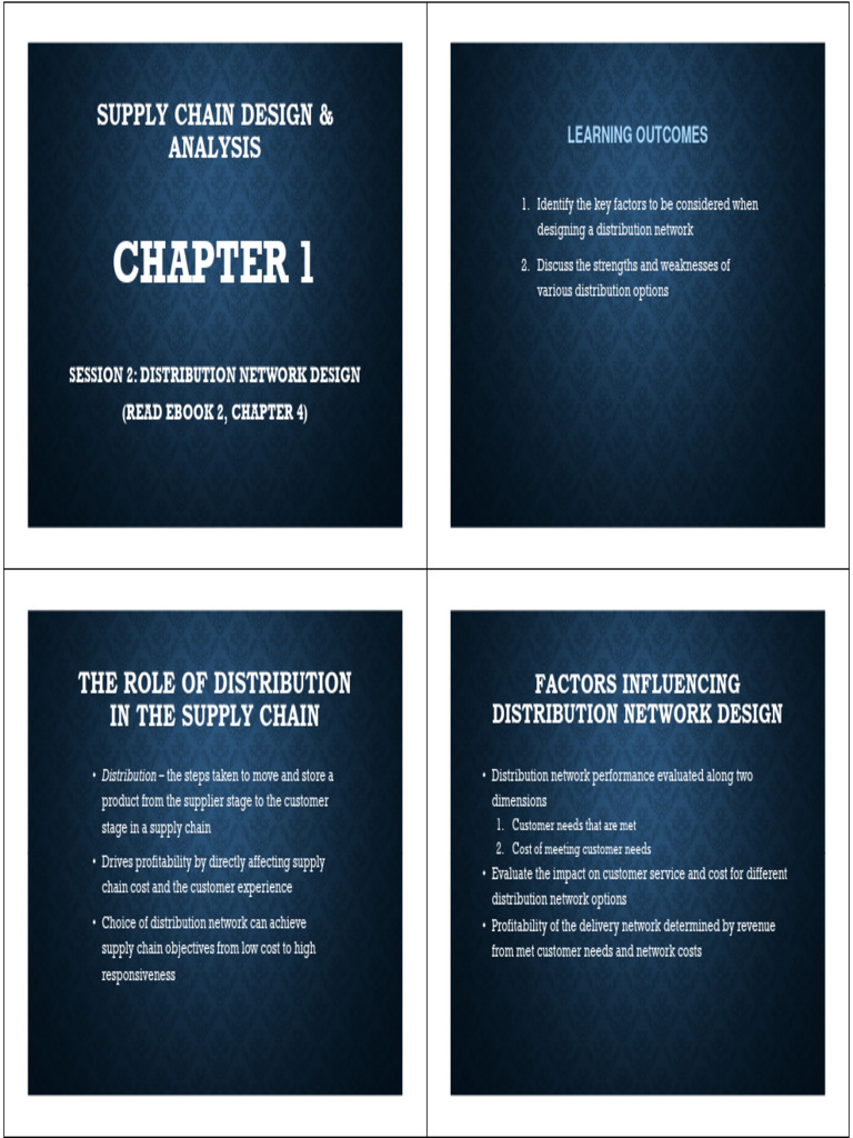 Chapter 1 - Session 2 - Distribution Network Design (Compatibility Mode) | PDF