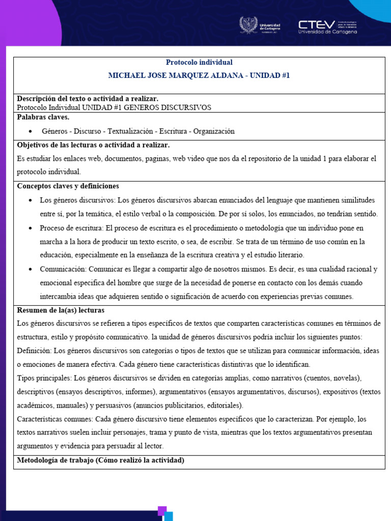 COMPRENSION. Protocolo Individual Paquete | PDF