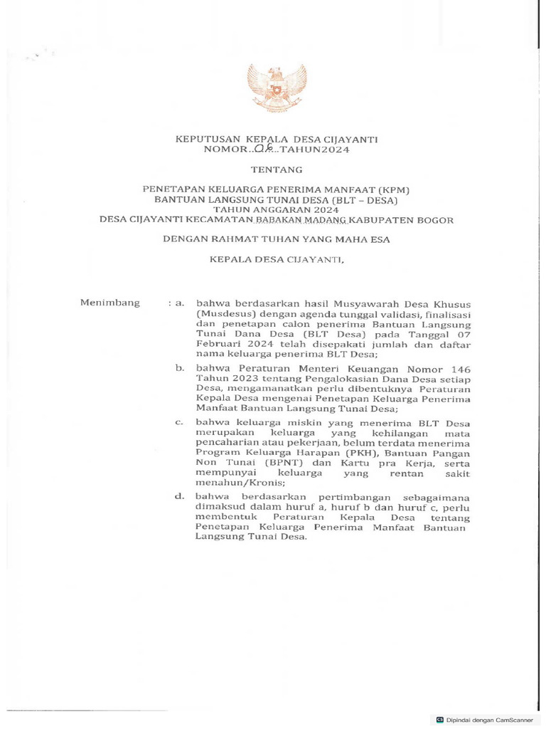 SK KPM BLT DESA - Organized | PDF