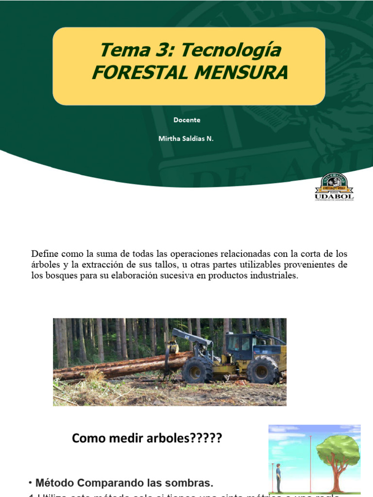 DASONOMIA_Tema 3. Tecnologia Forestal_Mensura Bosques y Plantaciones ...