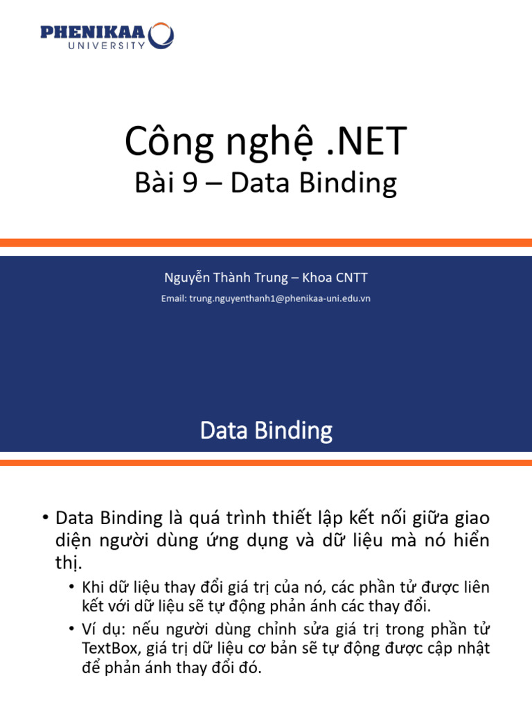 w9 - dotNET - Data Binding | PDF