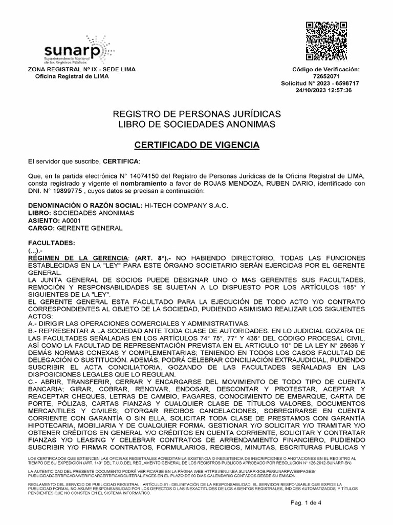 Vigencia Hitech Vcto Mes 11 - Dia 24 | PDF