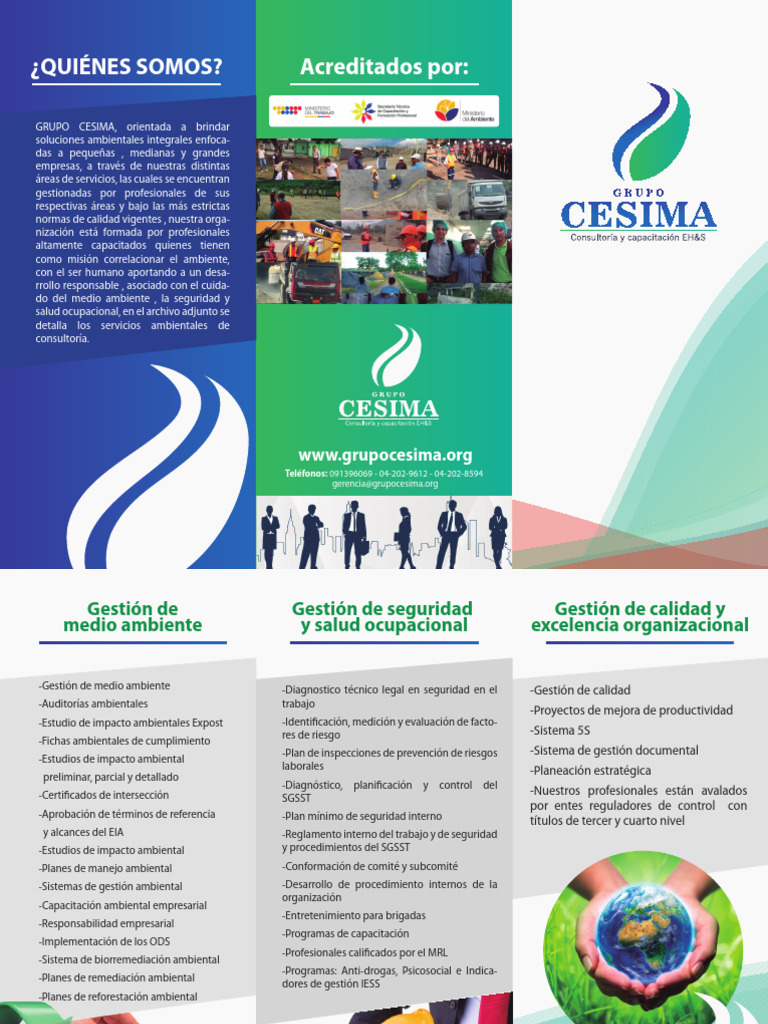 Triptico Cesima 2018 | PDF | Seguridad y salud ocupacional | Economias