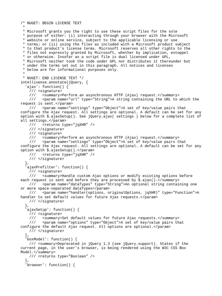 Jqueryintellisense | PDF | J Query | Callback (Computer Programming)