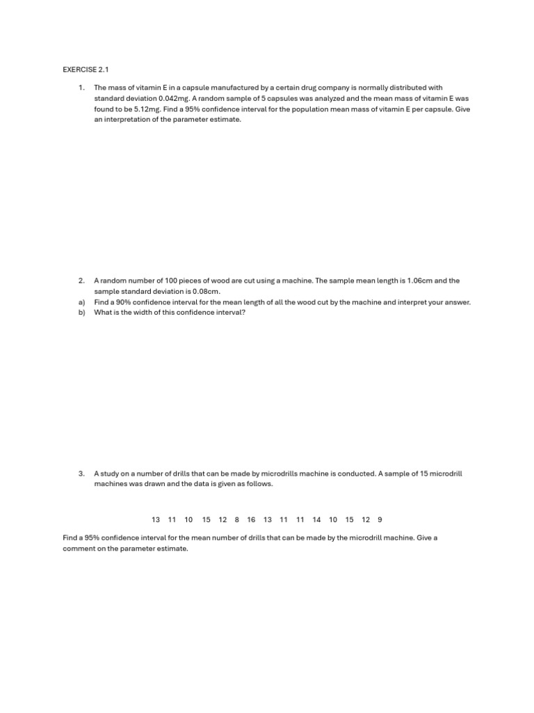 Chap 2 Applied Statistic (p1) | PDF | Standard Deviation | Confidence Interval