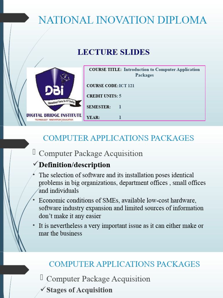 ICT 121 Students Notes New B | Download Free PDF | Microsoft Excel ...