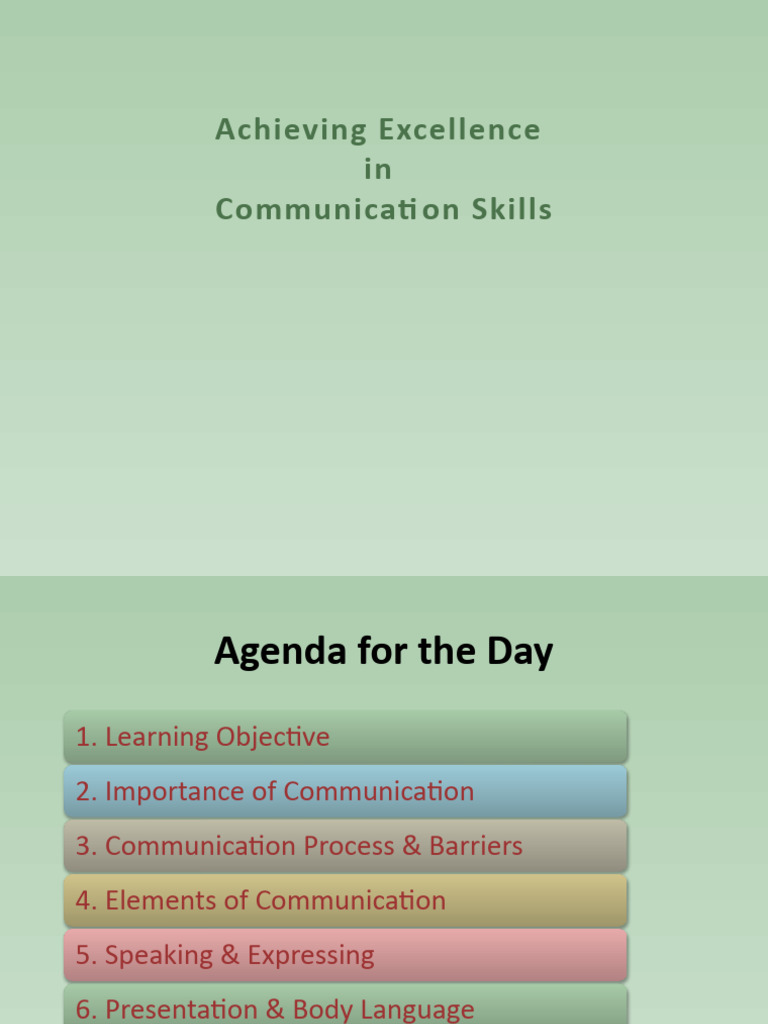 CS2-Excellence in Communication Skills | Download Free PDF | Communication | Nonverbal Communication