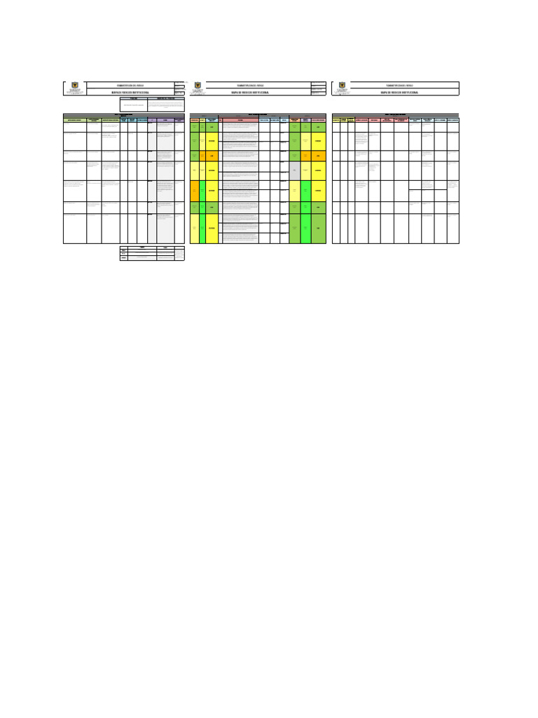 GE-GA01-FT01 Mapa de Riesgos Institucional GTH | PDF