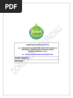 Audit Halal Internal: Laporan dan Evaluasi | PDF