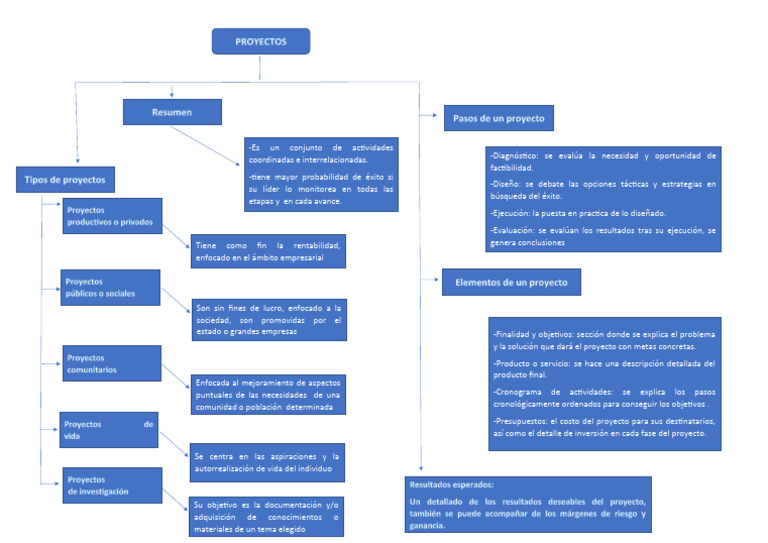 Mapa Conceptual de Proyectos Generales | PDF | Business | Economias