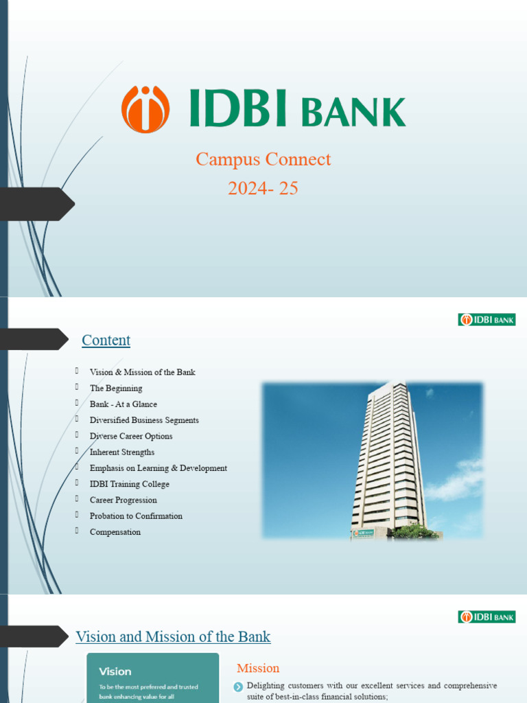 IDBI Bank-Detailed Presentation | PDF