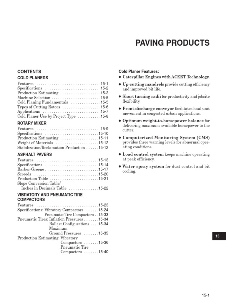 Paving Products-Section 15 | PDF | Road Surface | Road