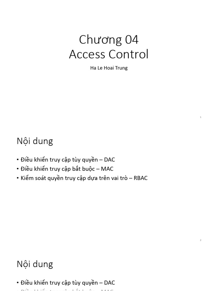 ch04_05_DAC_MAC_RBAC | PDF