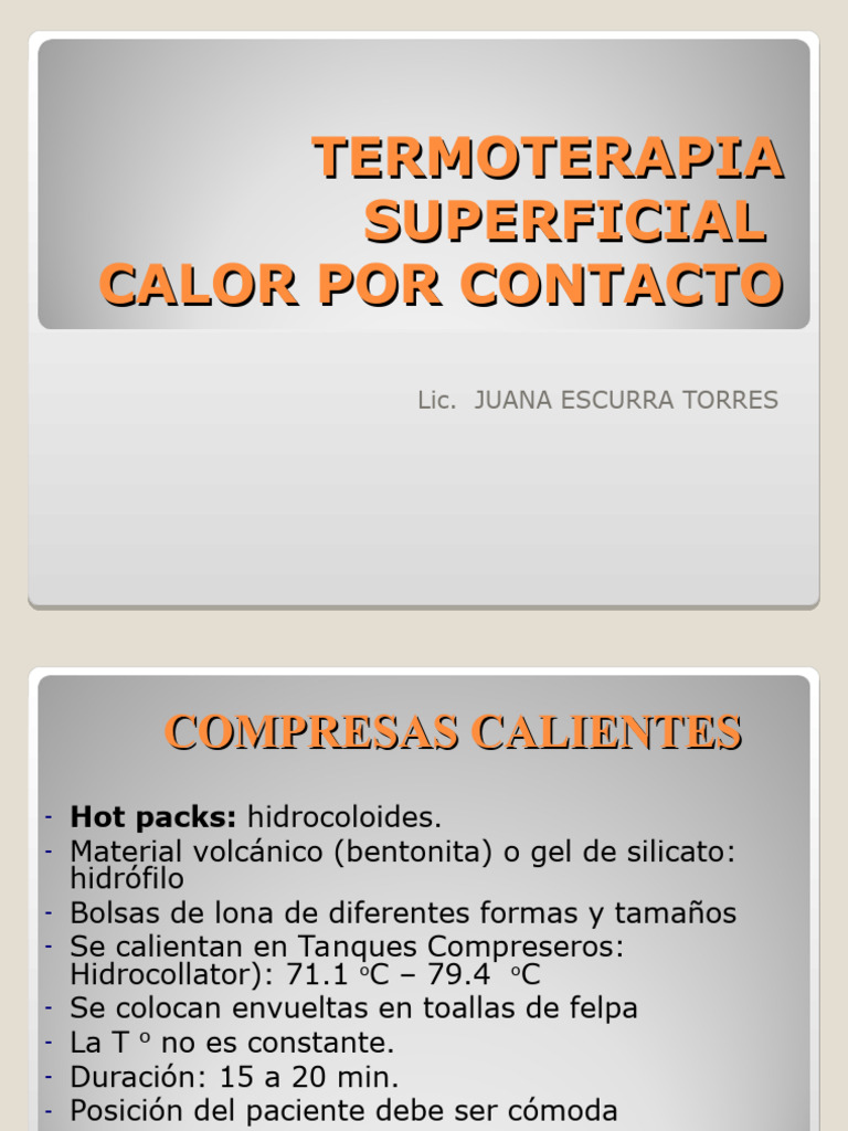 Termoterapia y Crioterapia: Usos y Efectos | PDF | Dolor | Edema