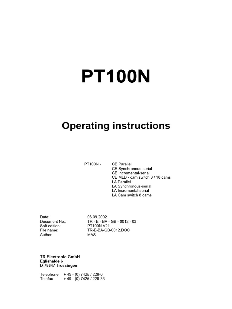 Programming Terminal PT 100 N Operating Manual | PDF | Binary Coded ...