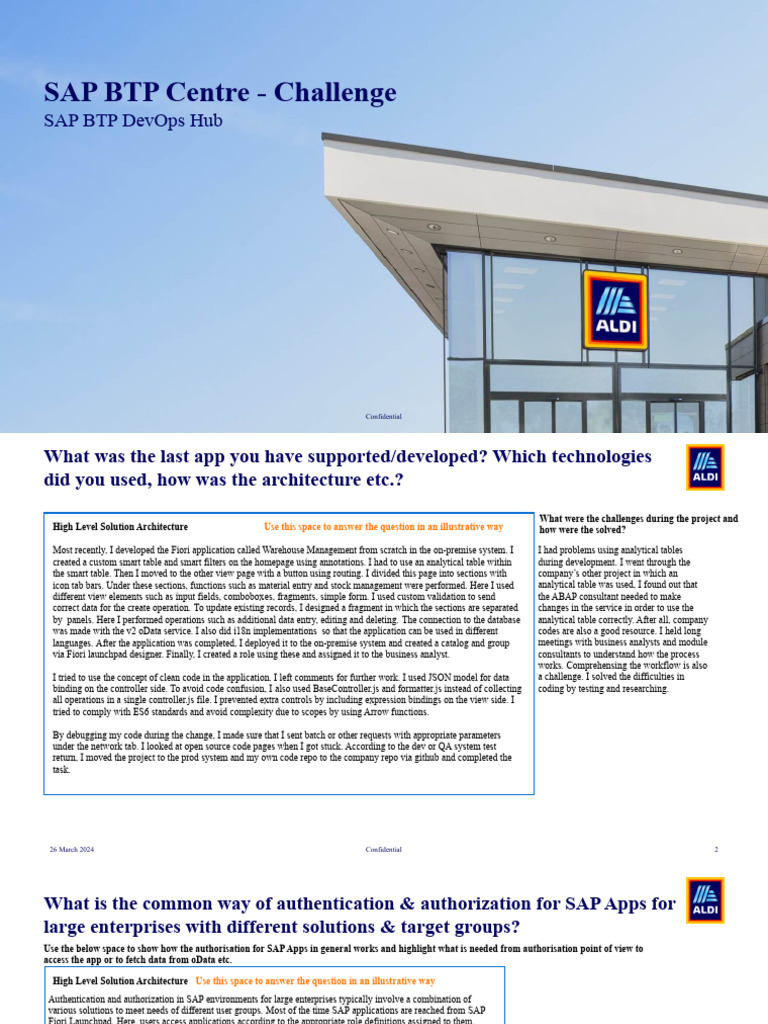 Full Stack - SAP BTP Centre - Challenge | PDF | Computer Science | Software Development