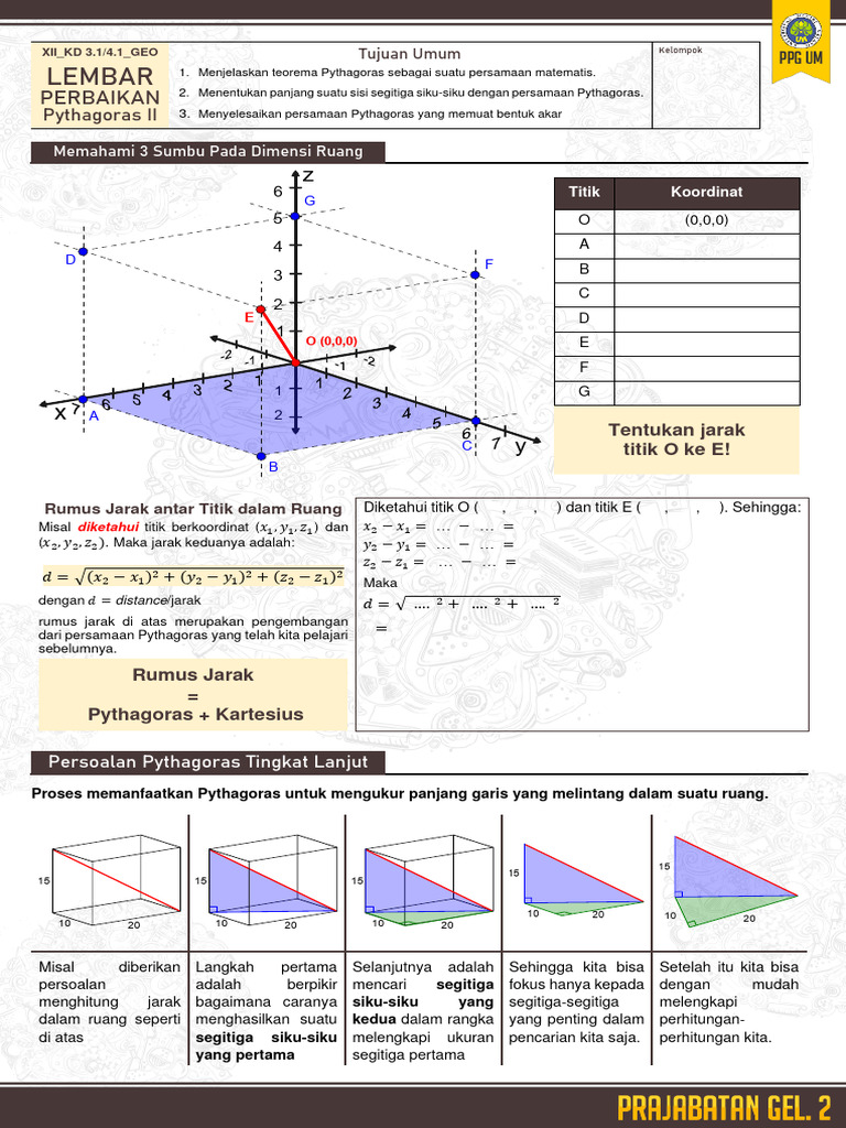 LKPD 2 - Perbaikan Pythagoras II | PDF | Metode & Bahan Ajar