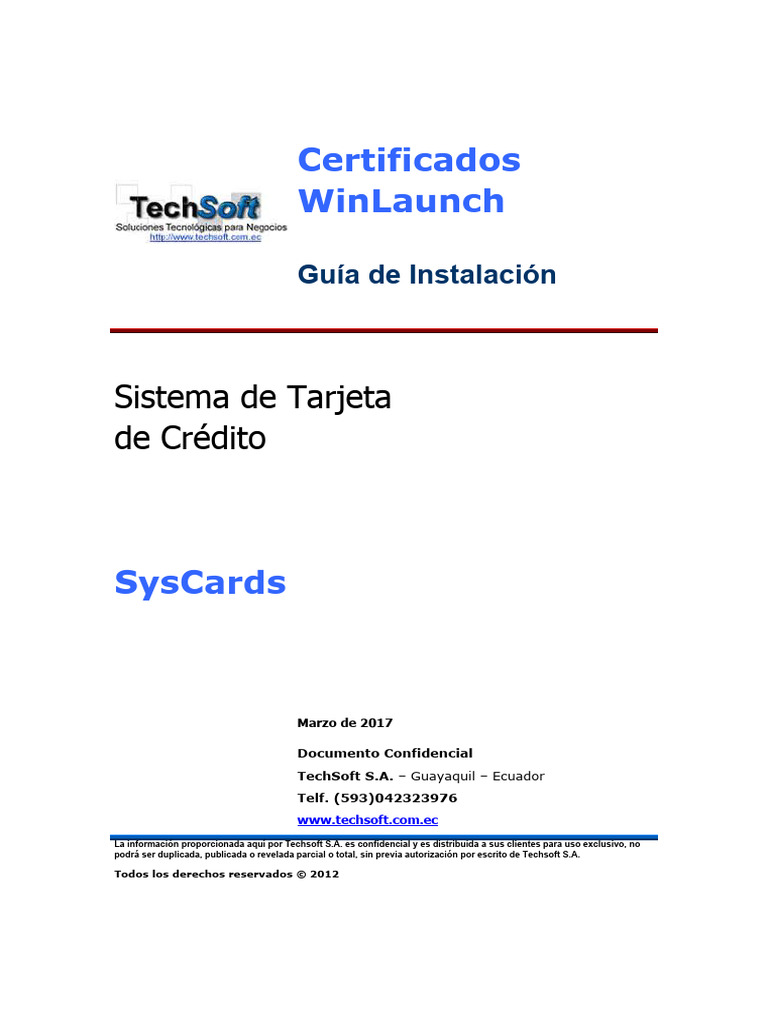 I-SIS-008 Guía de Instalación Certificados - WinLaunch | PDF | Archivo ...