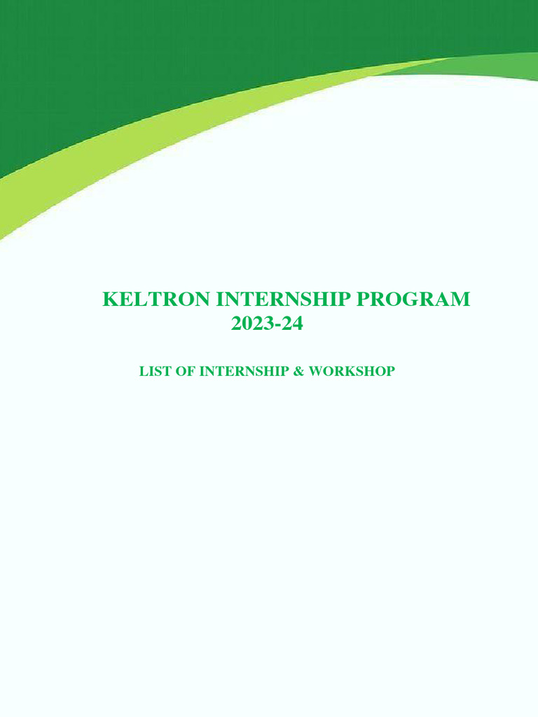 5.keltron Internship-Course List (Full List) | PDF | Mechatronics | Electronics