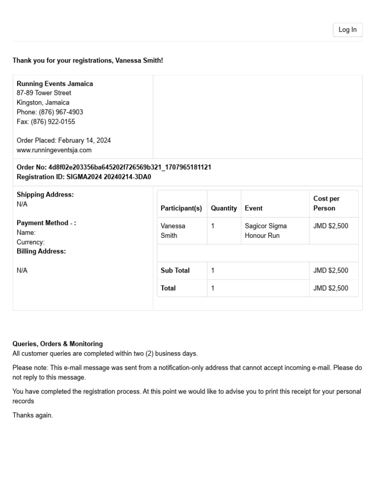 Receipt - Print 5k Sunday | PDF