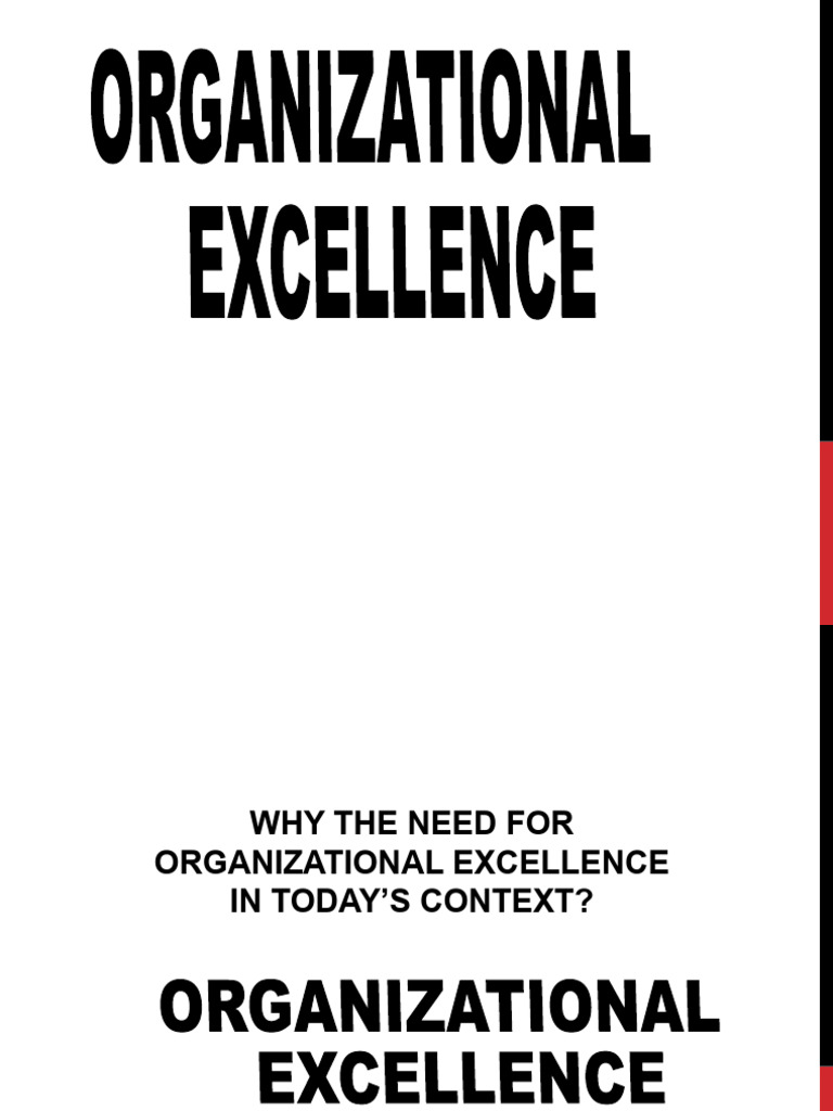 Organizational Excellence | PDF | Six Sigma | Leadership
