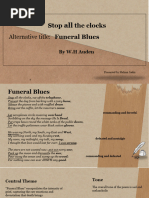 Funeral Blues Analysis Final | PDF | Poetry | Grief