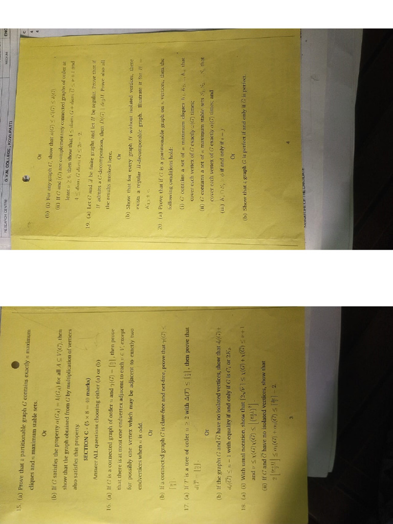 Advanced Graph Theory | PDF