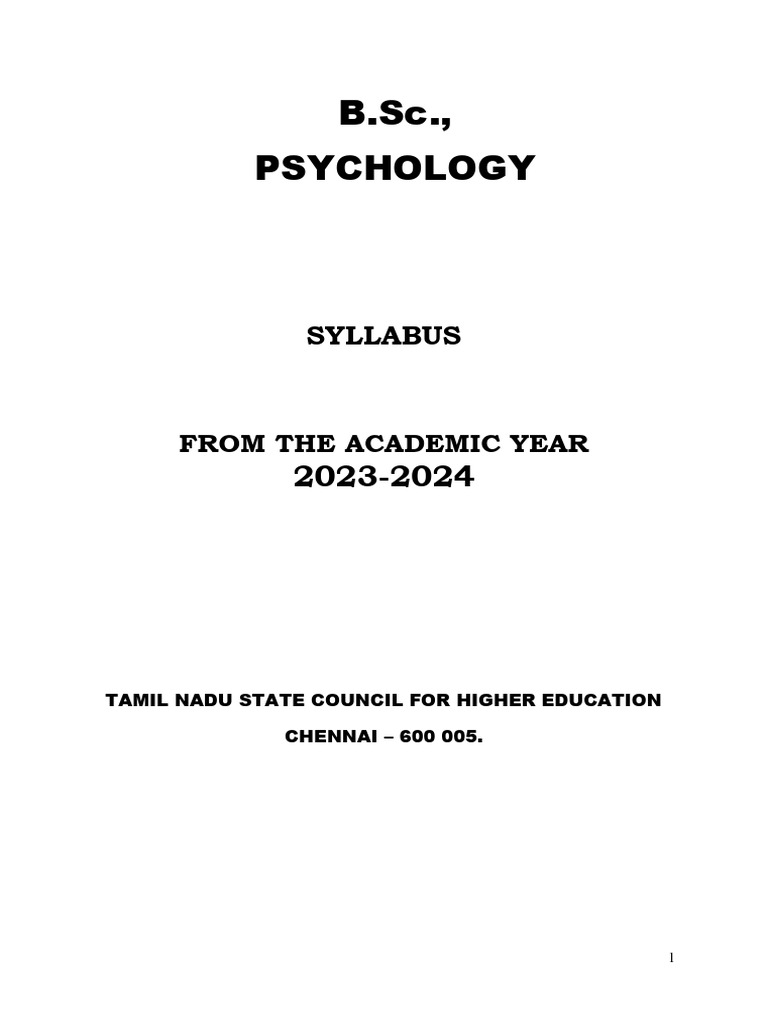 06.. B.sc. Psychology | Download Free PDF | Psychology | Nervous System