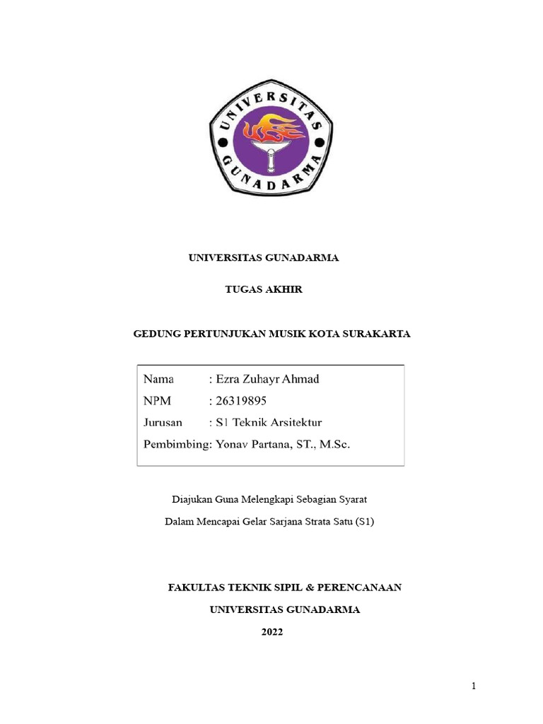 Draft Laporan TA Ezra Zuhayr Ahmad - Yonav Partana - Laporan | PDF