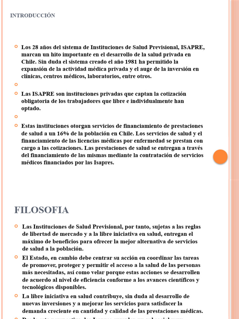 ISAPRE en Chile: Historia y Beneficios | PDF | Chile | Crédito