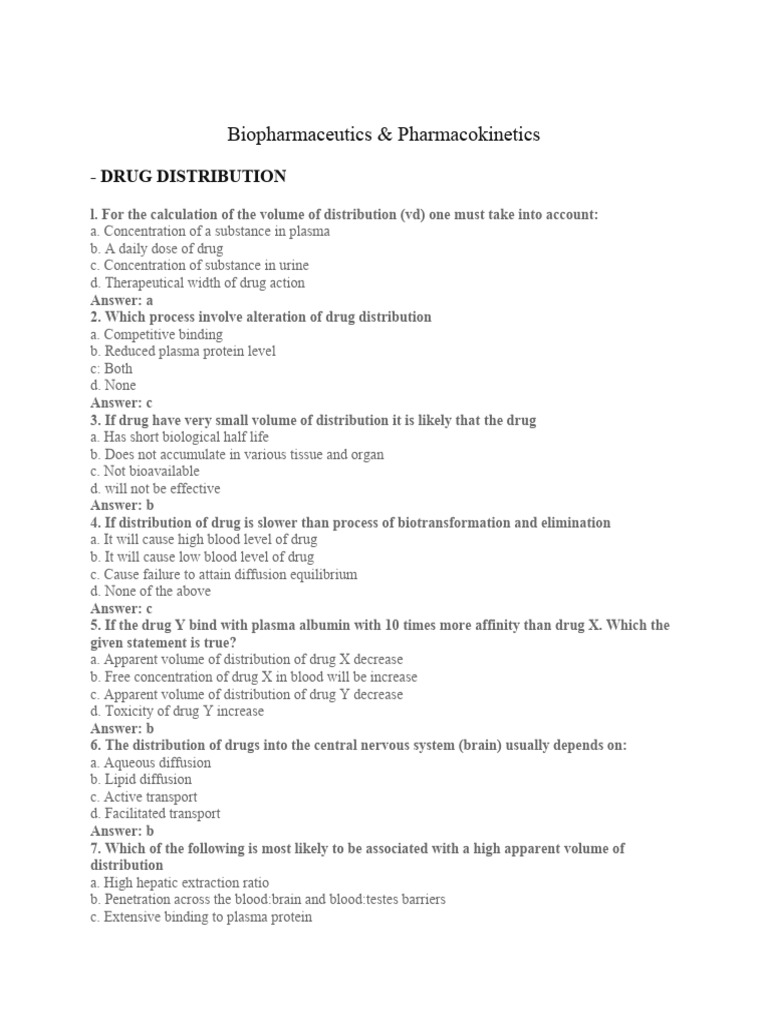 Drug Distribution Biopharmaceuticals NNN | PDF | Biology | Medicinal ...
