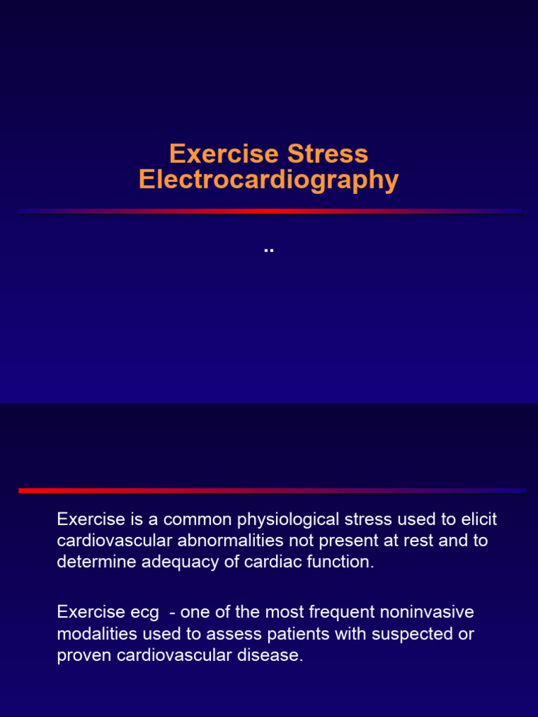 Exercise Stress Electrocardiography | PDF