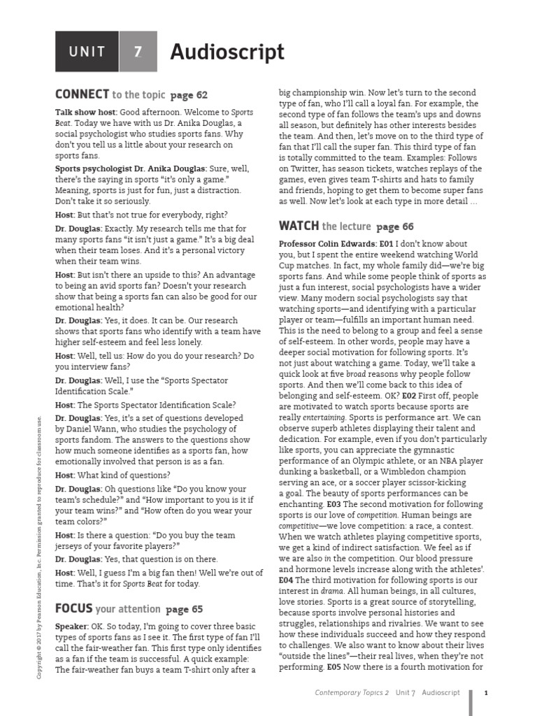 Cont TP Lvl2 0808 U07 SB Audio | PDF