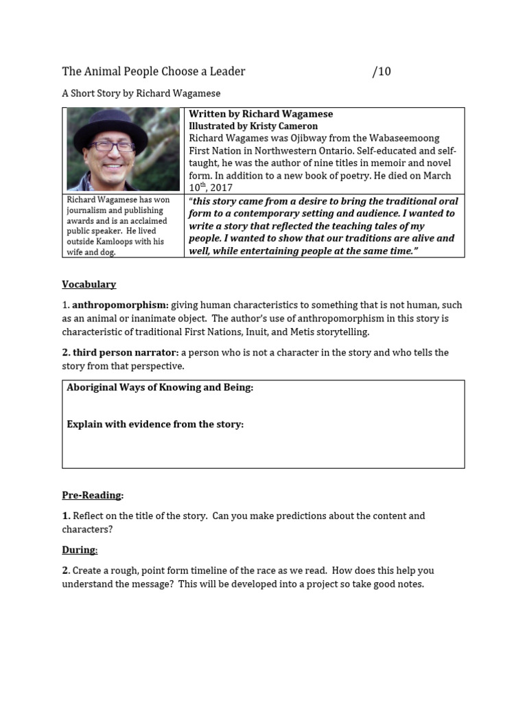 Leadership in Wagamese's Animal People | PDF | Narration | Storytelling