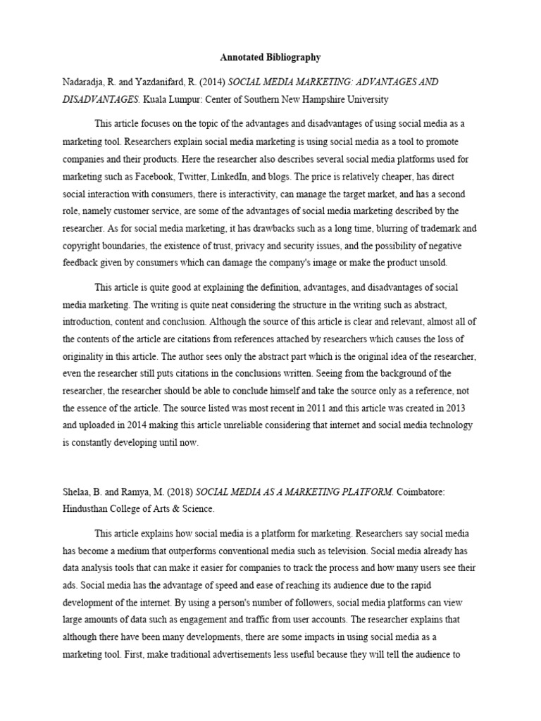 Annotated Bibliography Muhammad Andree Putra | PDF | Popular Culture ...