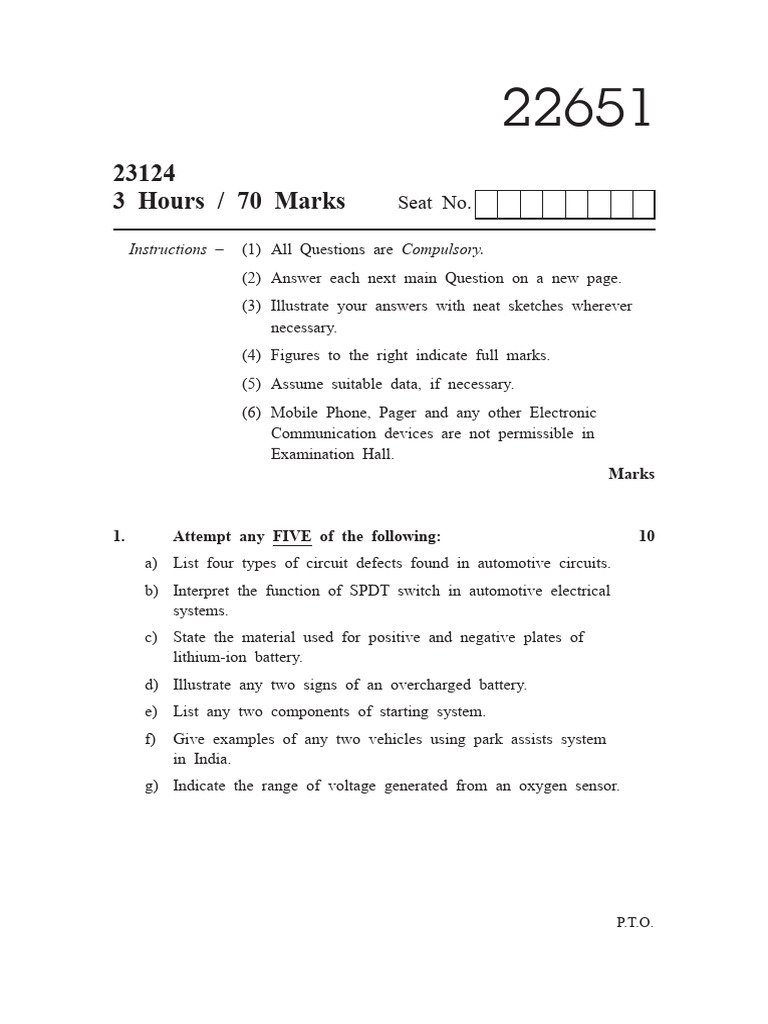 2023 Winter Question Paper (Msbte Study Resources) | PDF | Electronic Circuits | Electricity
