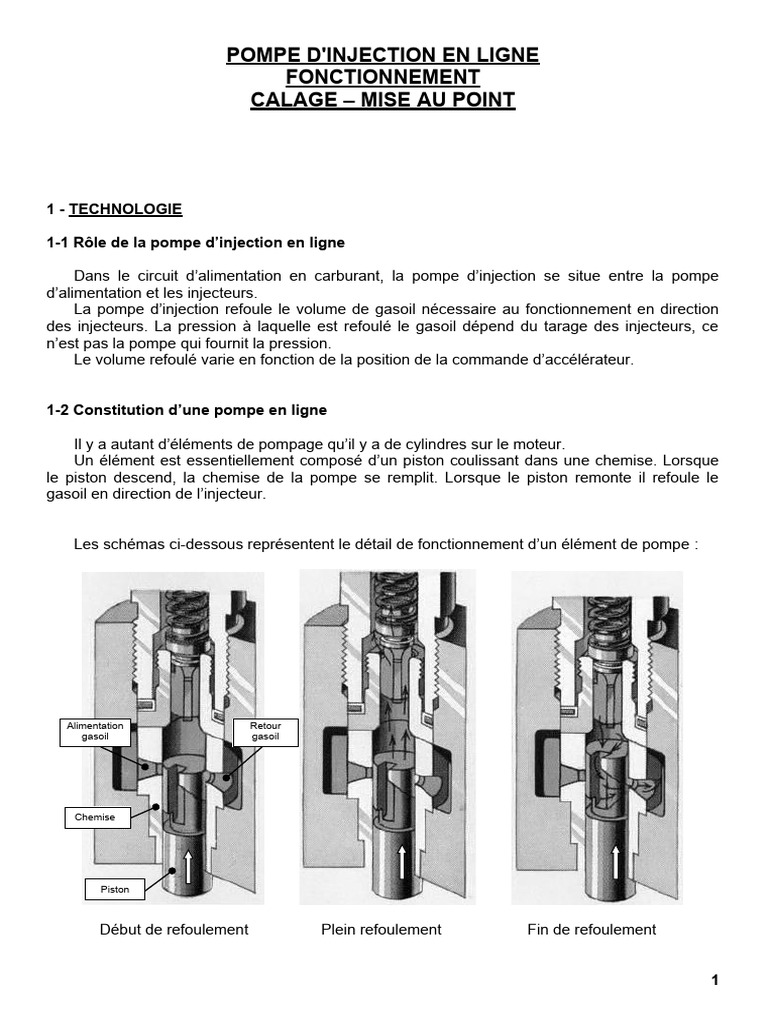 Calage Pompe en Ligne | PDF
