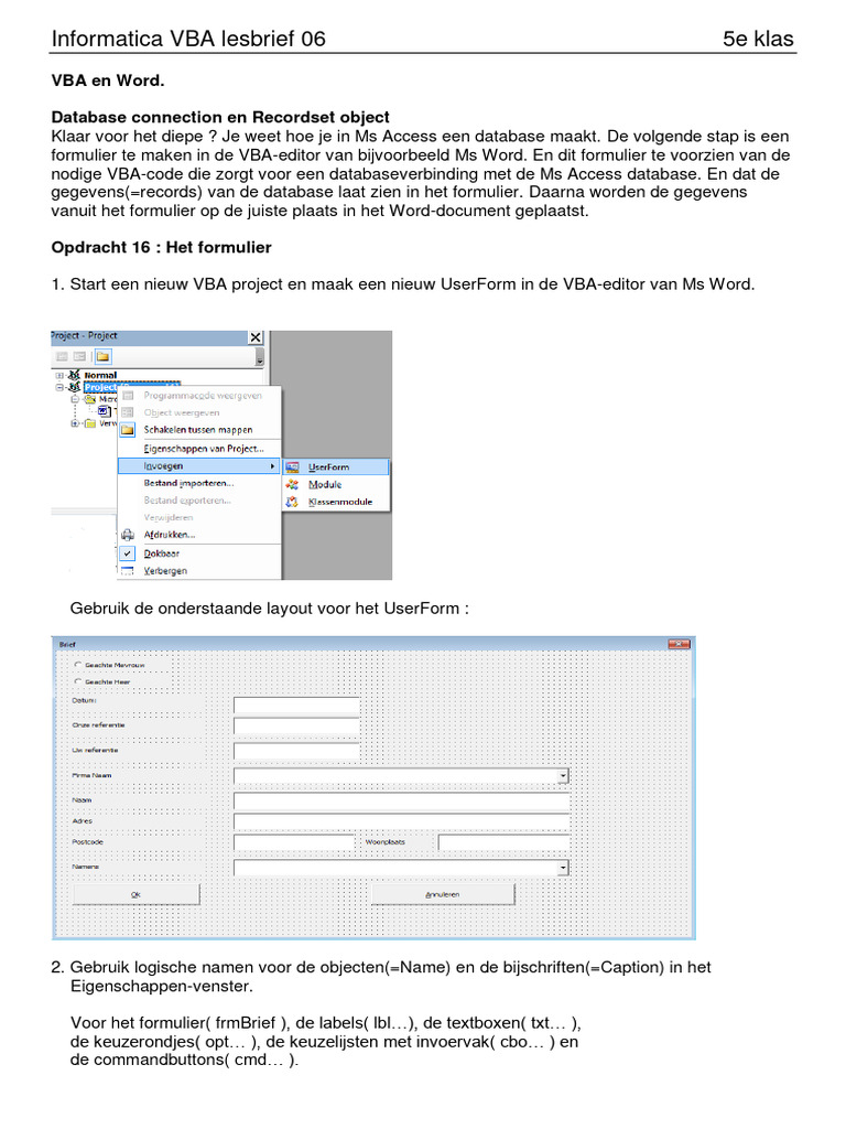VBA Les 06 - 2020 | PDF