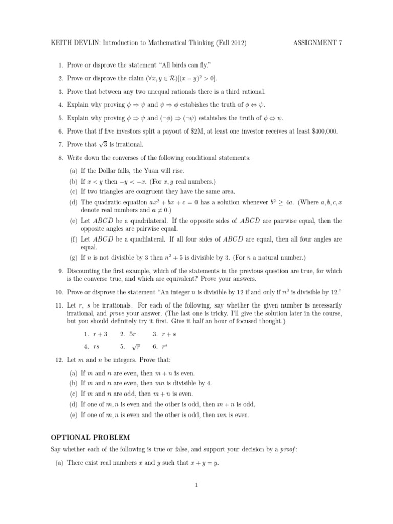 Assignment 7 | PDF | Logic | Mathematical Logic