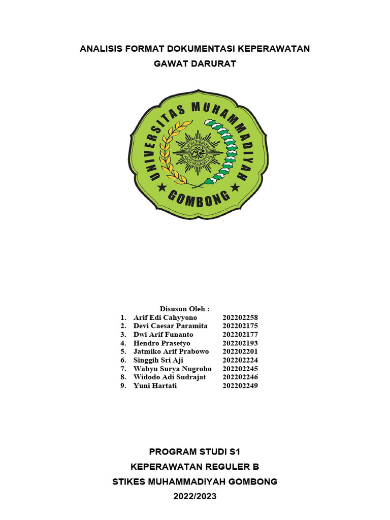 Analisis Dok Kep Gadar | PDF