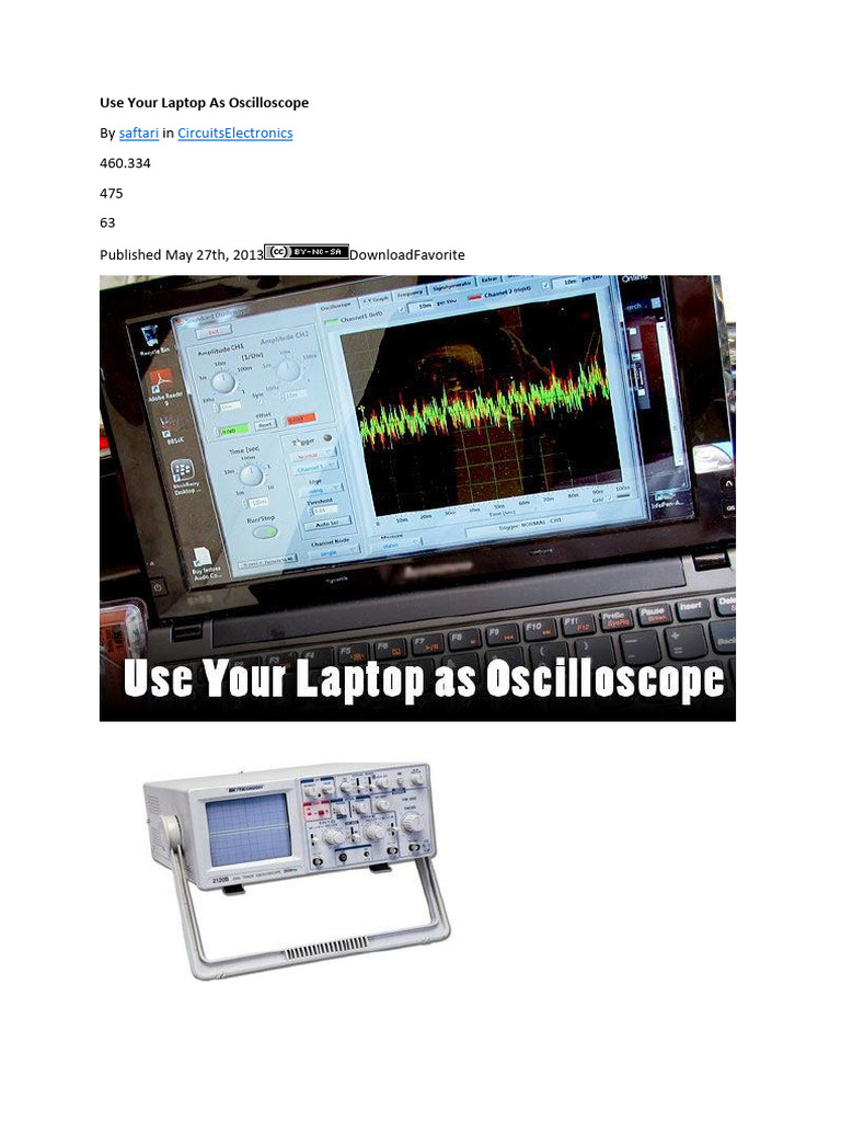 Cum Să Folosești Laptop-Ul CA Osciloscop. | PDF | Resistor | Information And Communications ...