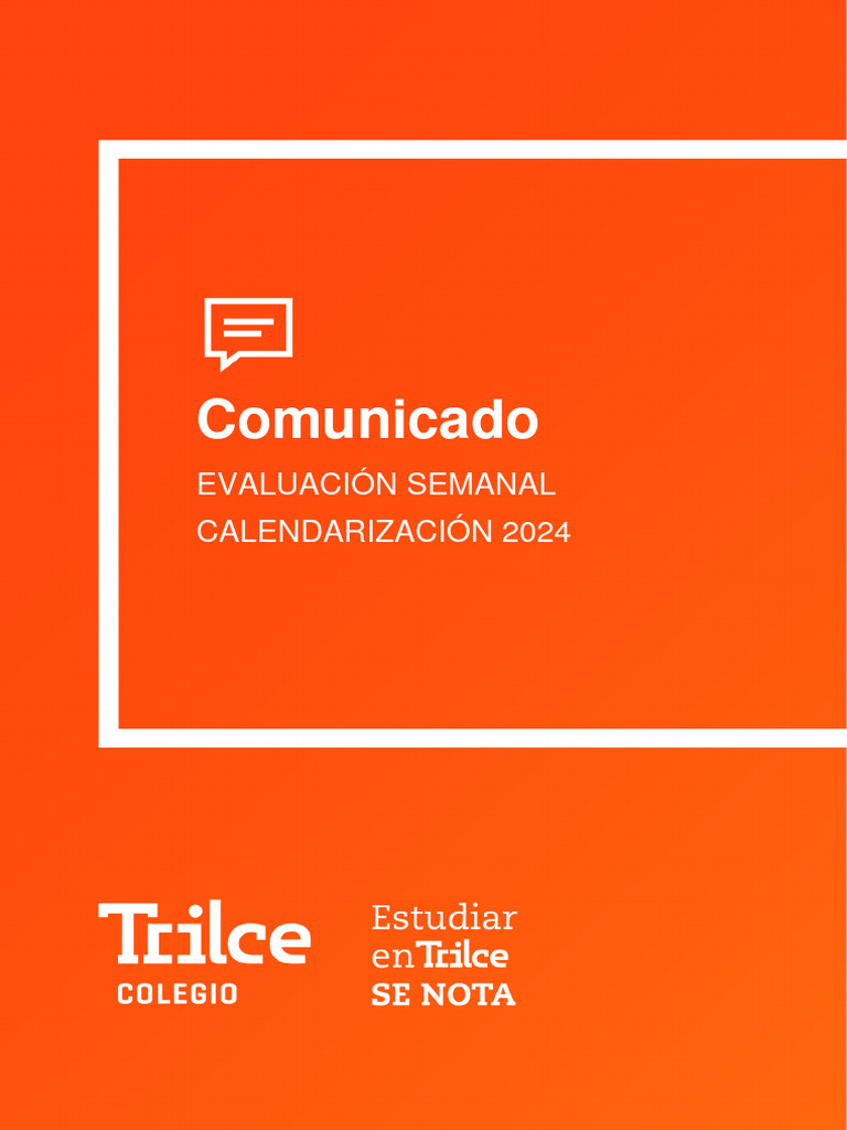 Comunicado Evaluación Semanal - 2024 | PDF | Evaluación