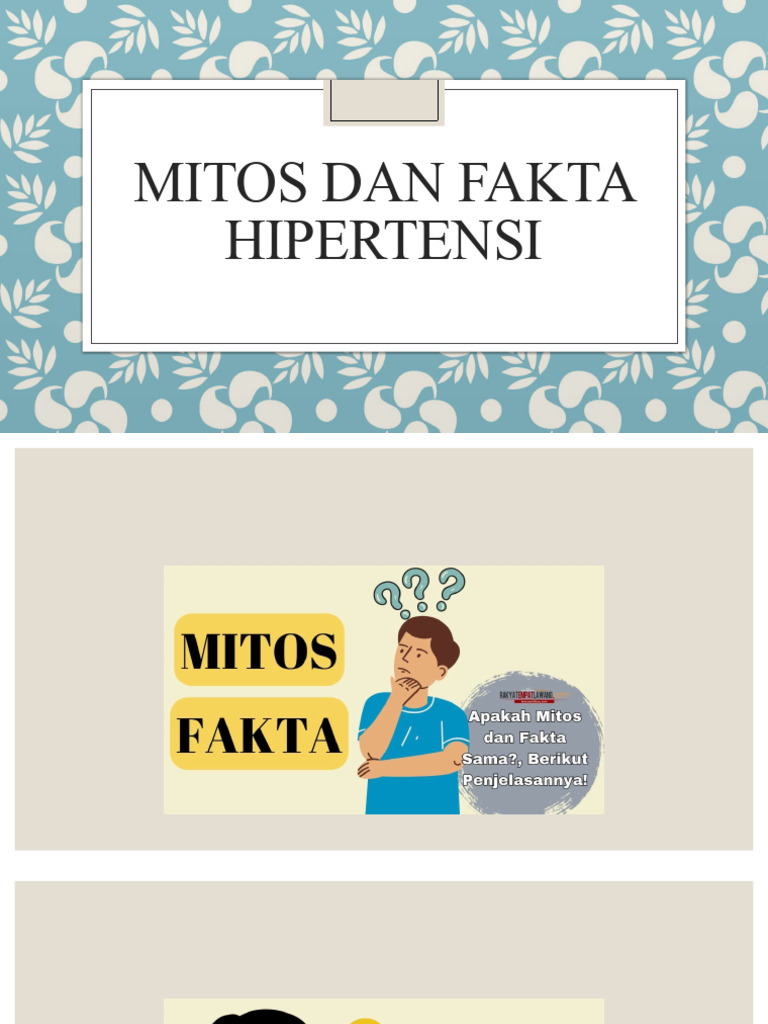 Mitos Dan Fakta Hipertensi | PDF