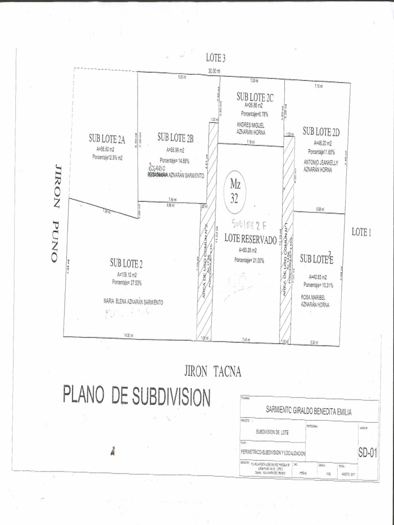 1 PLANO SUD DIVICION | PDF