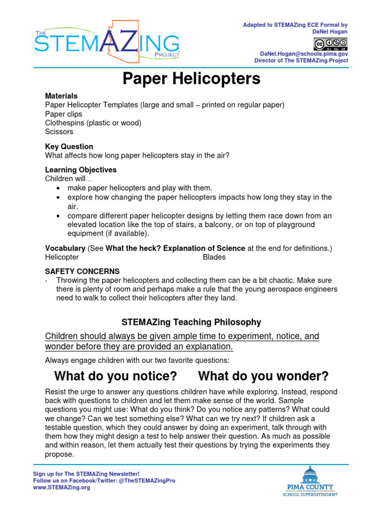 Paper Helicopters ECE | PDF | Helicopter | Data