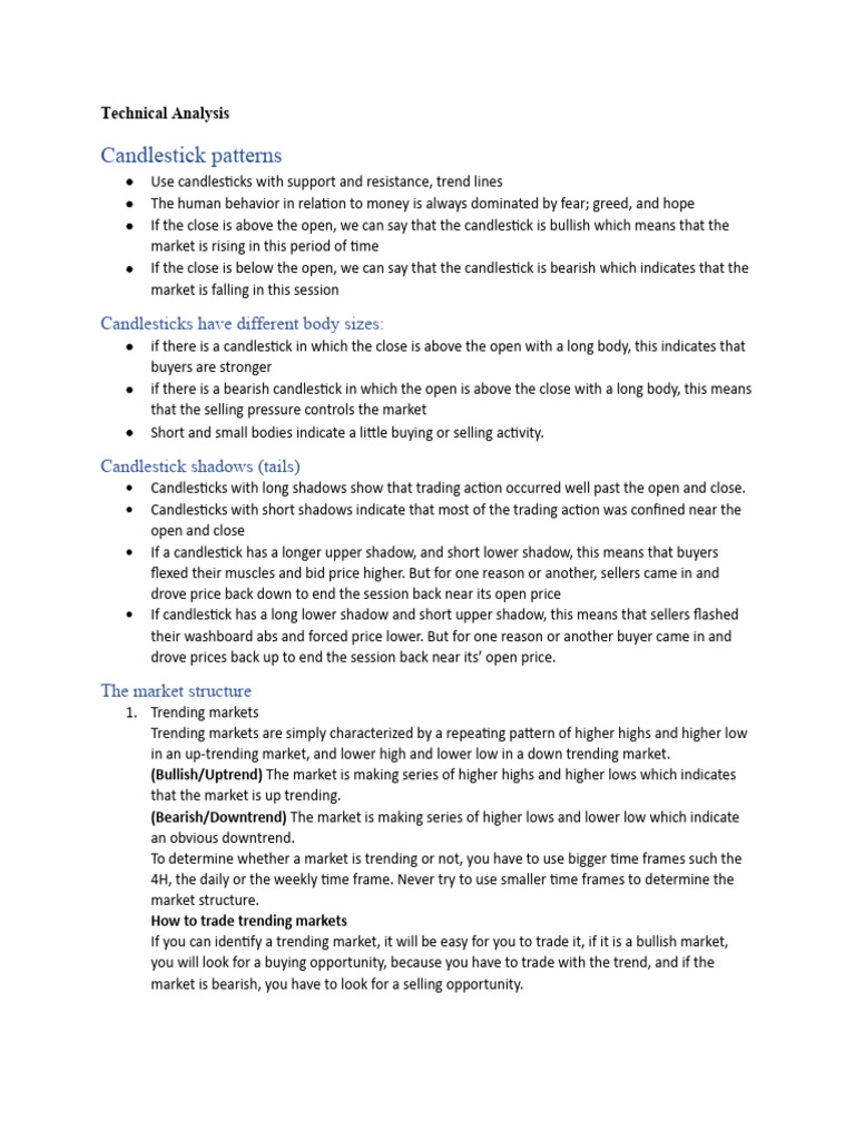 Technical Analysis | PDF | Market Trend | Technical Analysis