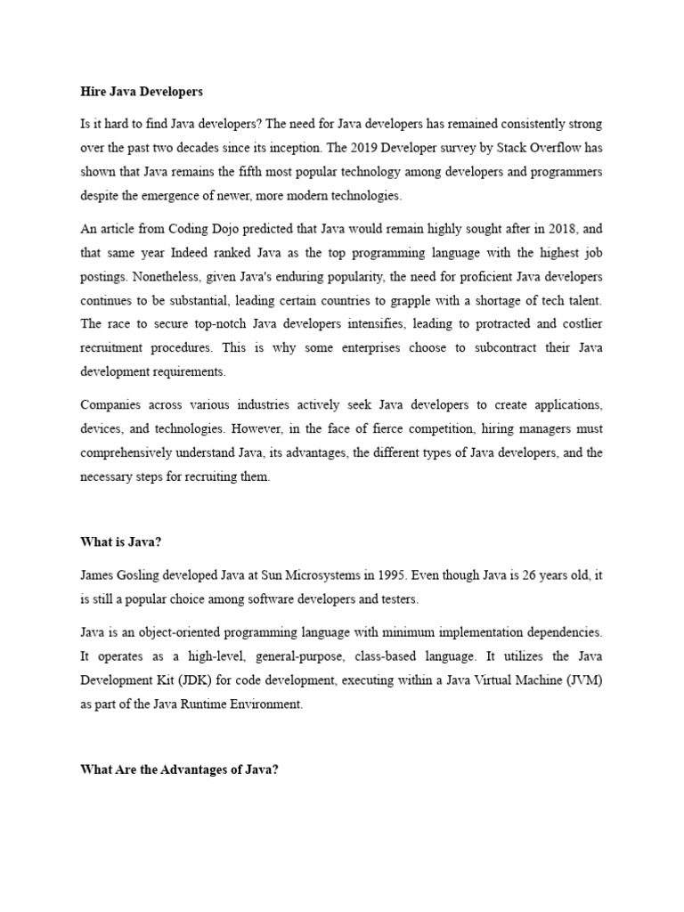 Java Developer | PDF