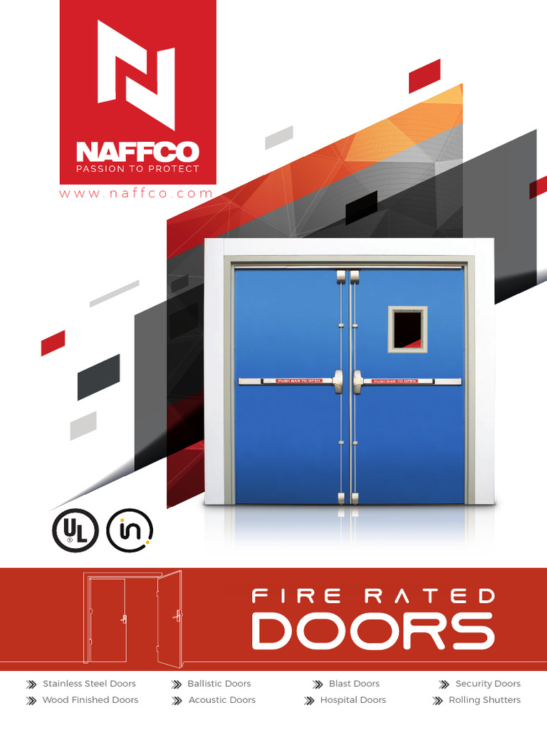 NAFFCO Fire Rated Door Solutions | PDF | Door | Steel