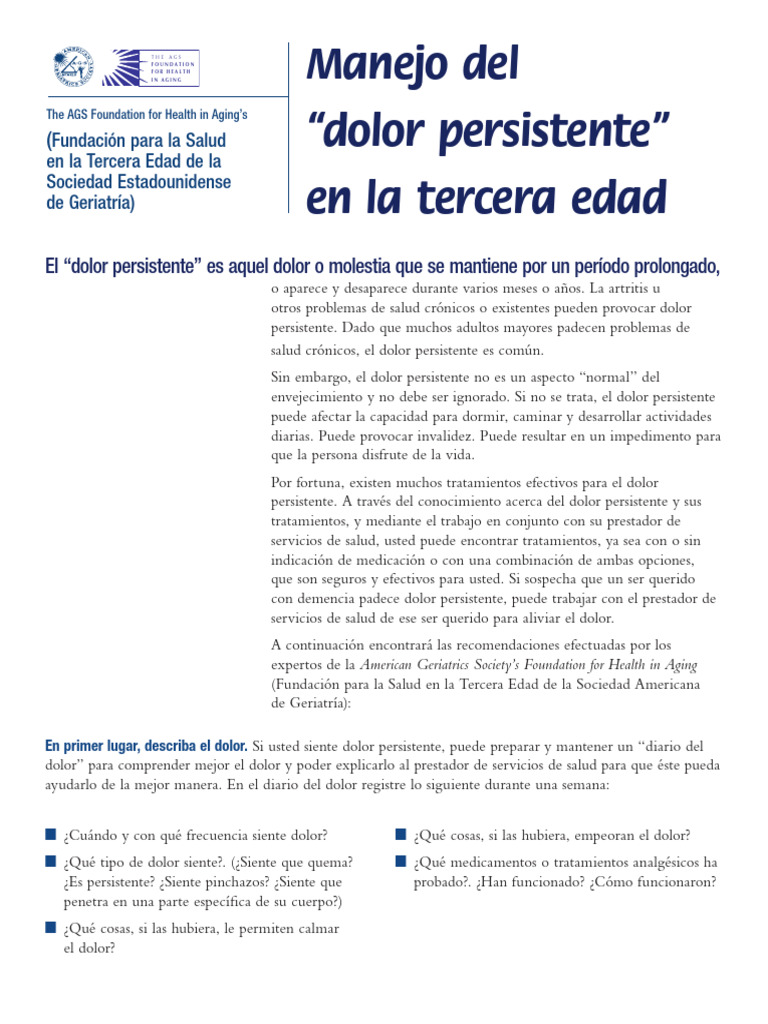 Persistent Pain Spanish | PDF | Analgésico | Droga anti-inflamatoria ...