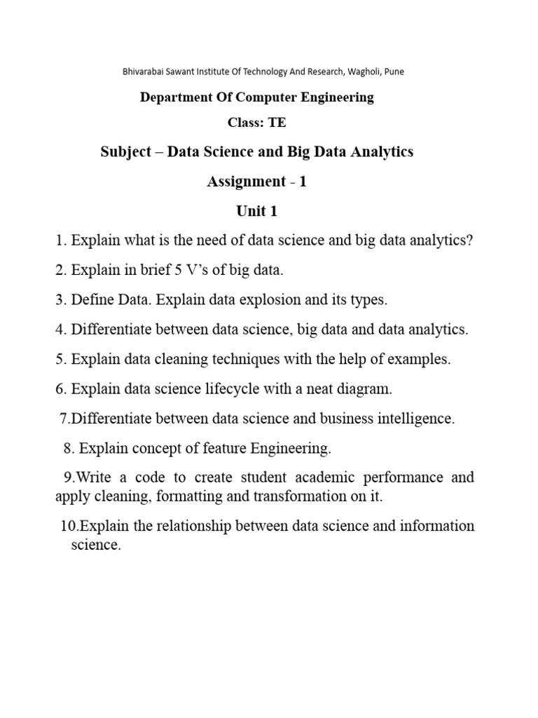 DSBDA Assignment 1 | PDF | Computers | Technology & Engineering